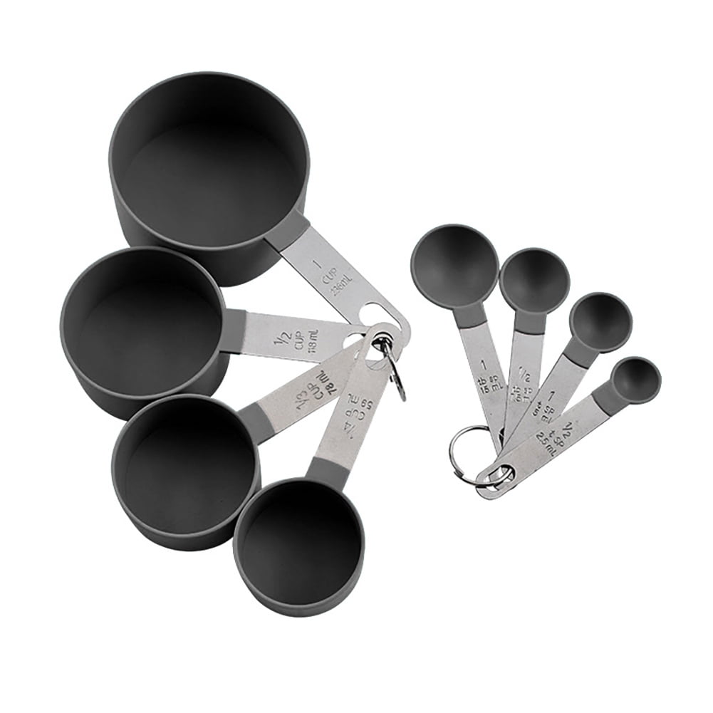 Reheyre Set of 8 Stainless Steel Handle Measuring Spoons - Baking ...