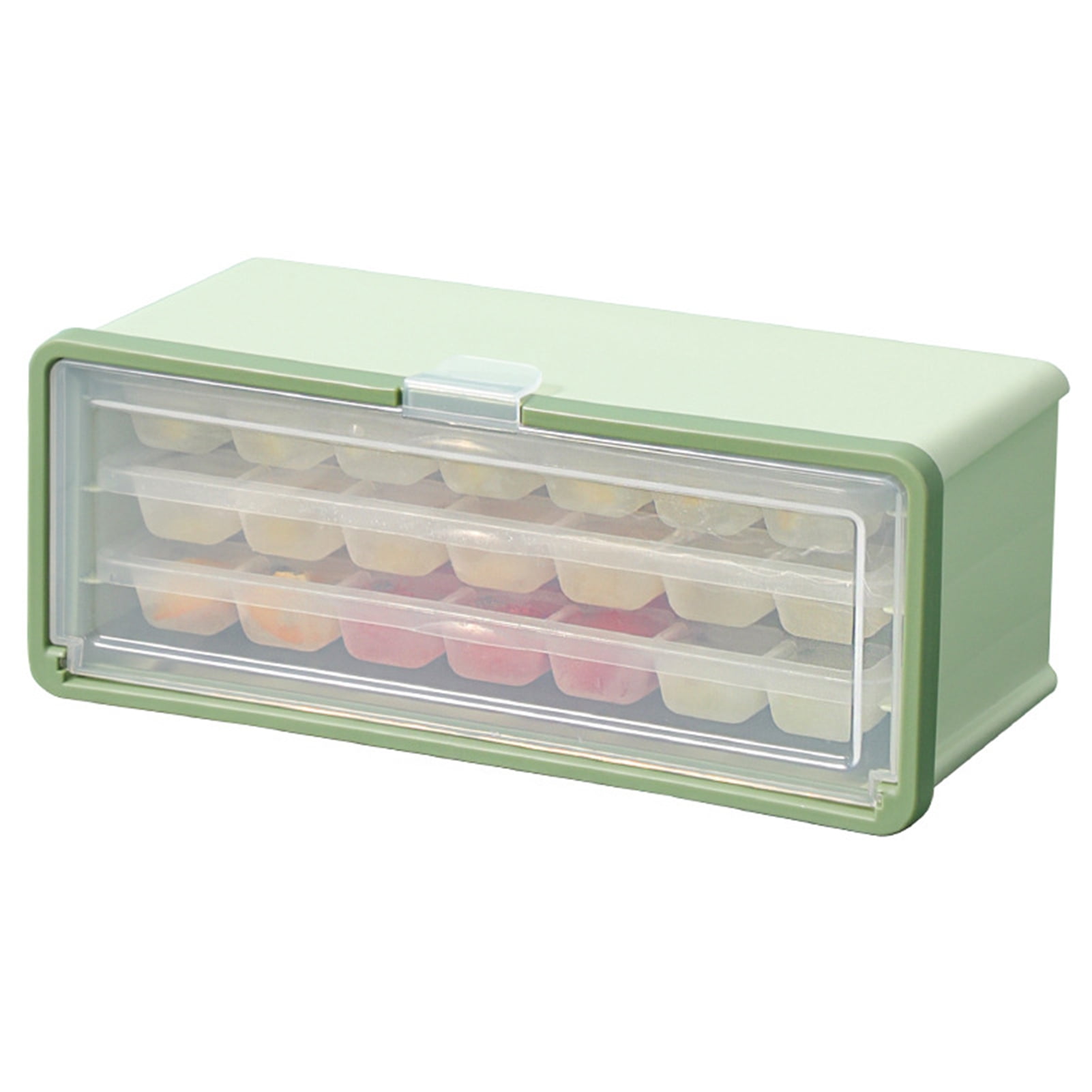 Reheyre Stackable Ice Tray Large Capacity Quick Release Plastic Ice ...