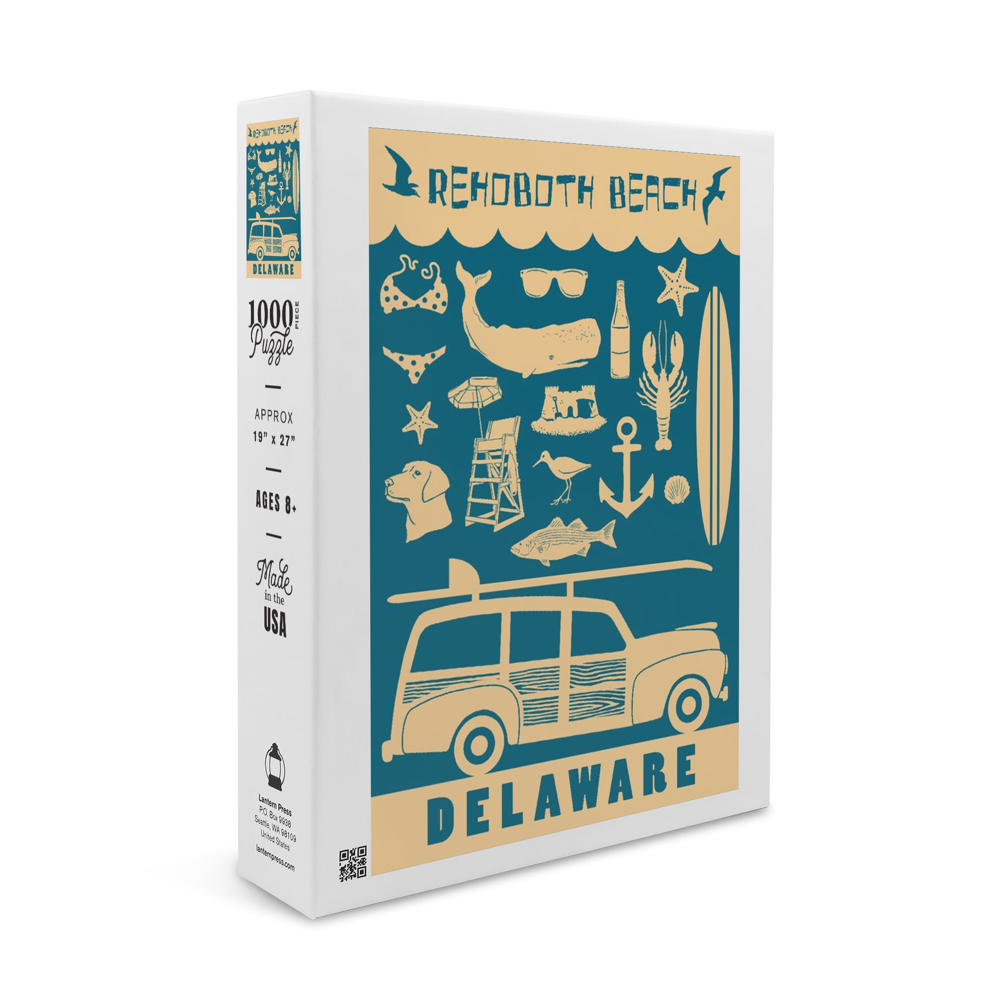 Rehoboth Beach, Delaware, Coastal Icons (1000 Piece Puzzle, Size 19x27 ...