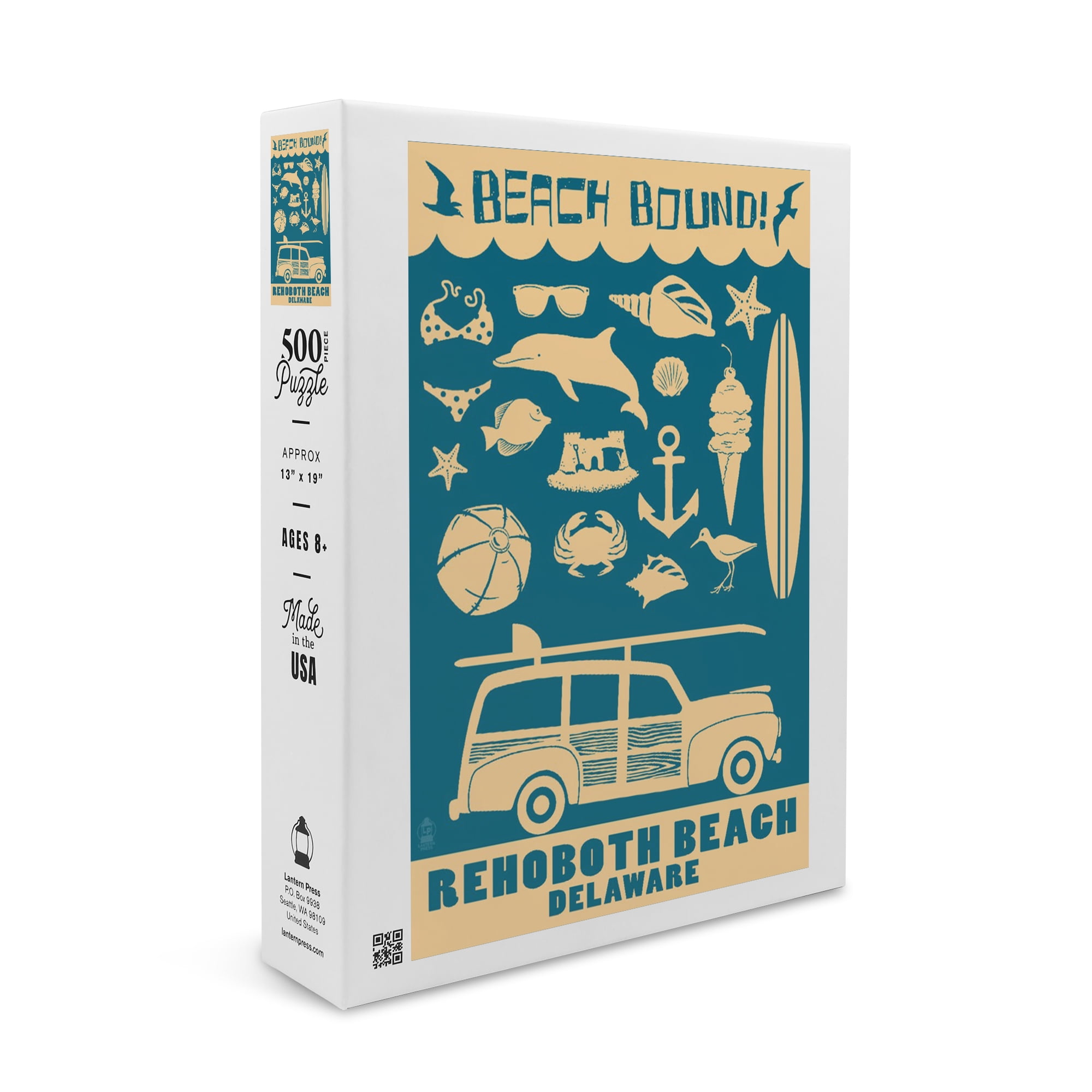 Rehoboth Beach, Delaware, Coastal Icons (#3) (19x27 inches, Premium 500 ...