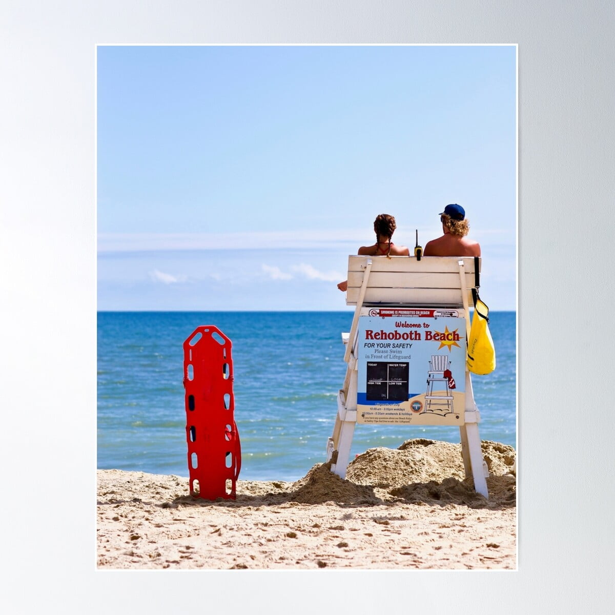 Rehoboth Beach, Delaware, Lifeguards Poster Wall Art, Modern Wall Decor ...