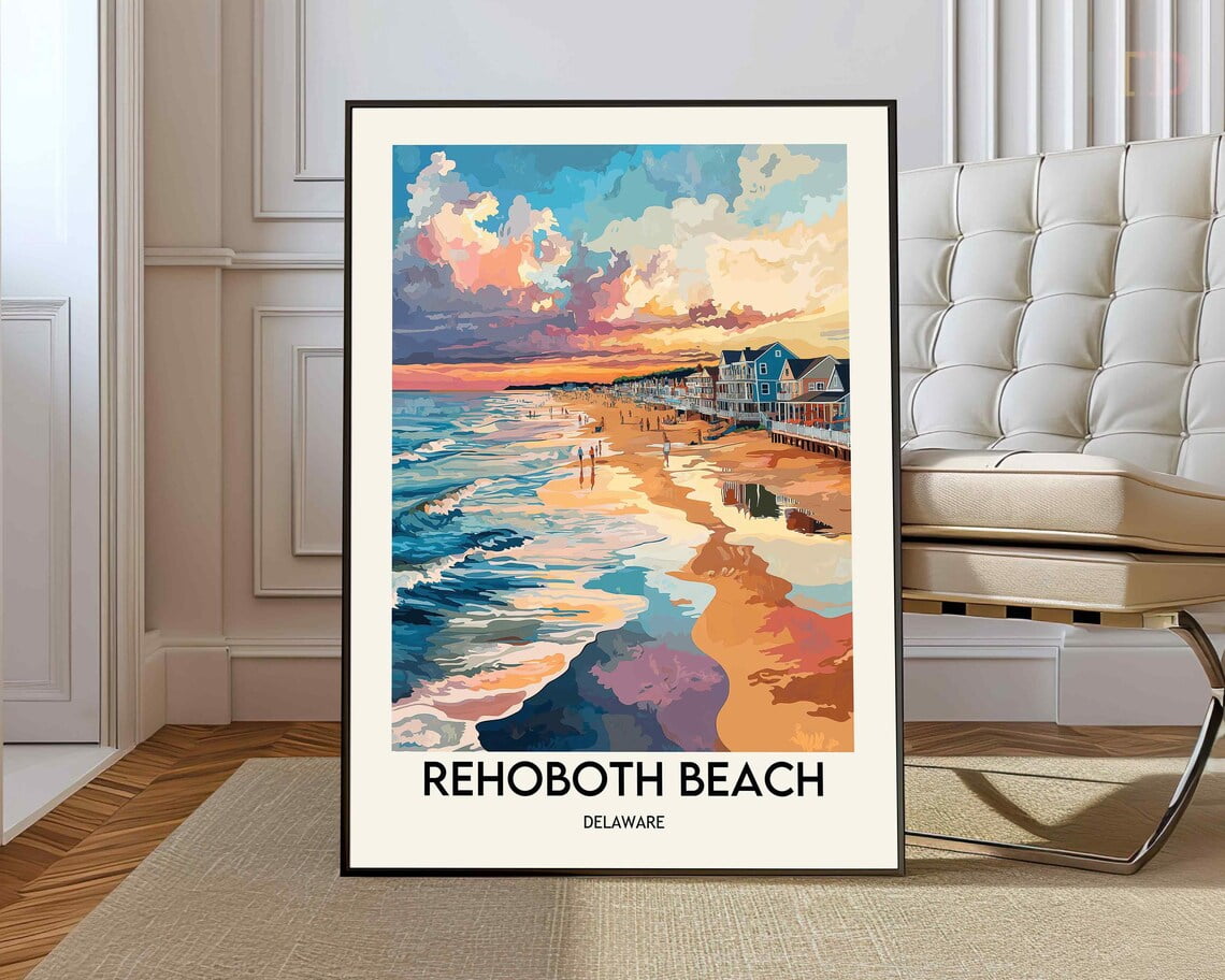 Rehoboth Beach Poster, Rehoboth Beachrehoboth Beach Print, Rehoboth ...