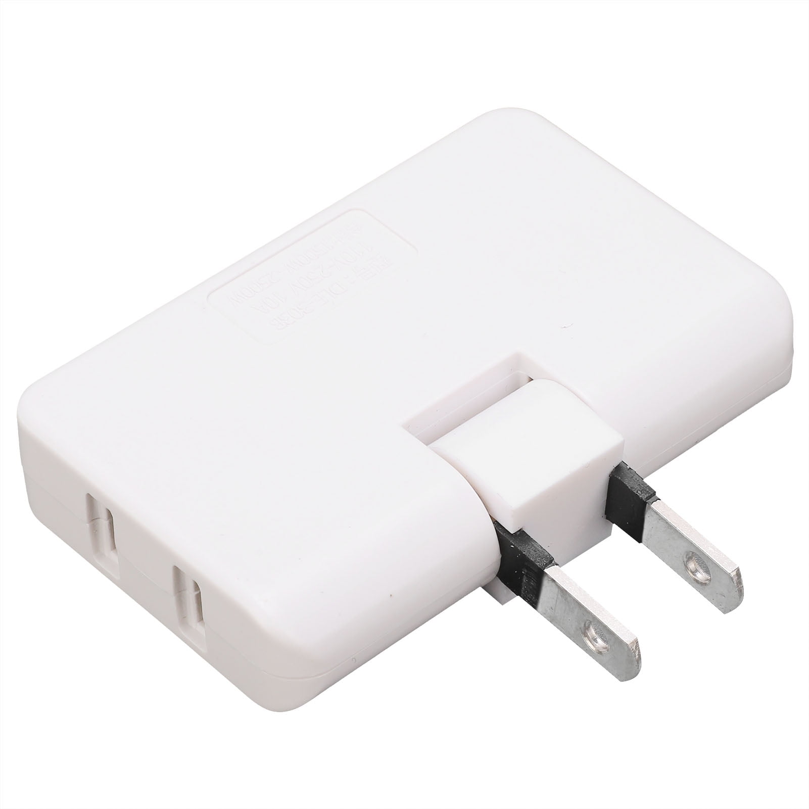 Reiche 2‑Prong Swivel Plug Adapter Mini Indoor Wall Outlet Extender US ...