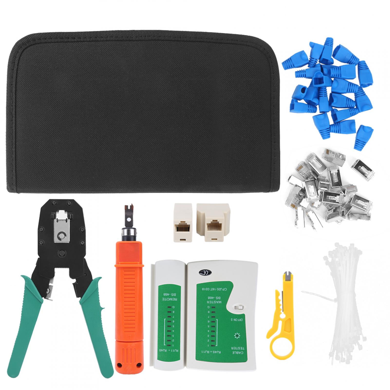 Reiche 9pcs Network Repair Tool Kit Cable Crimper Cable Tester Wire ...