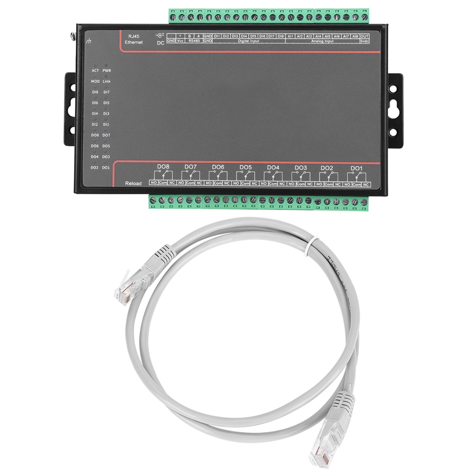 Reiche Remote I/O Relay Controller 8 Ports RS485 Ethernet Control Switch with Serial Wiring ...