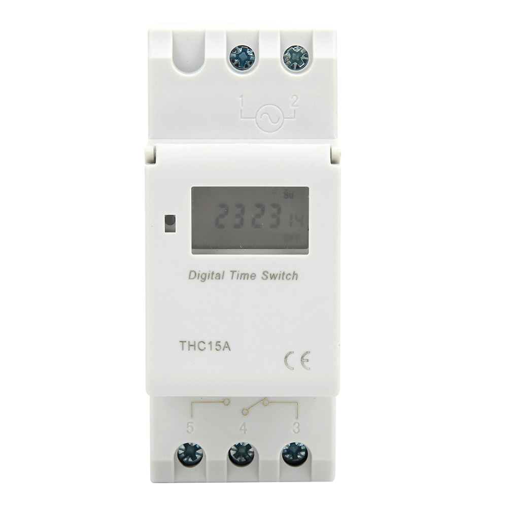 Reiche THC15A Small Timer Switch DIN Guide Rail Mounted Accurate Timing ...