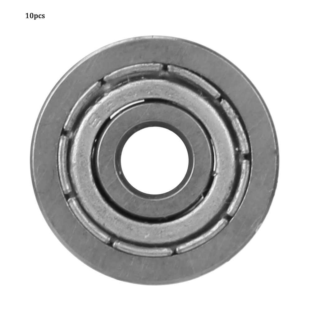 Reiche 10pcs Premium Bearing Steel Miniature Flange Ball Bearing ...