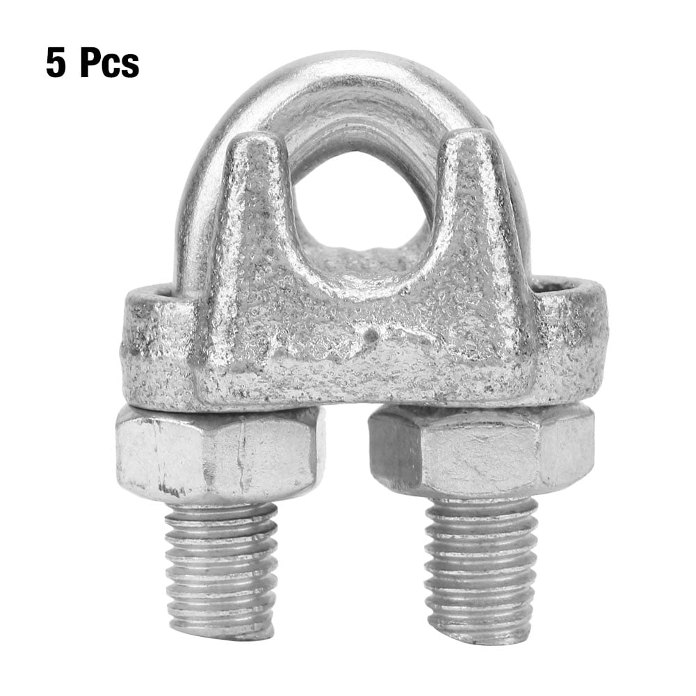 Reiche 5 pcs Stainless Steel Clamp Wire Rope Clip Cable Clamp Fastener ...
