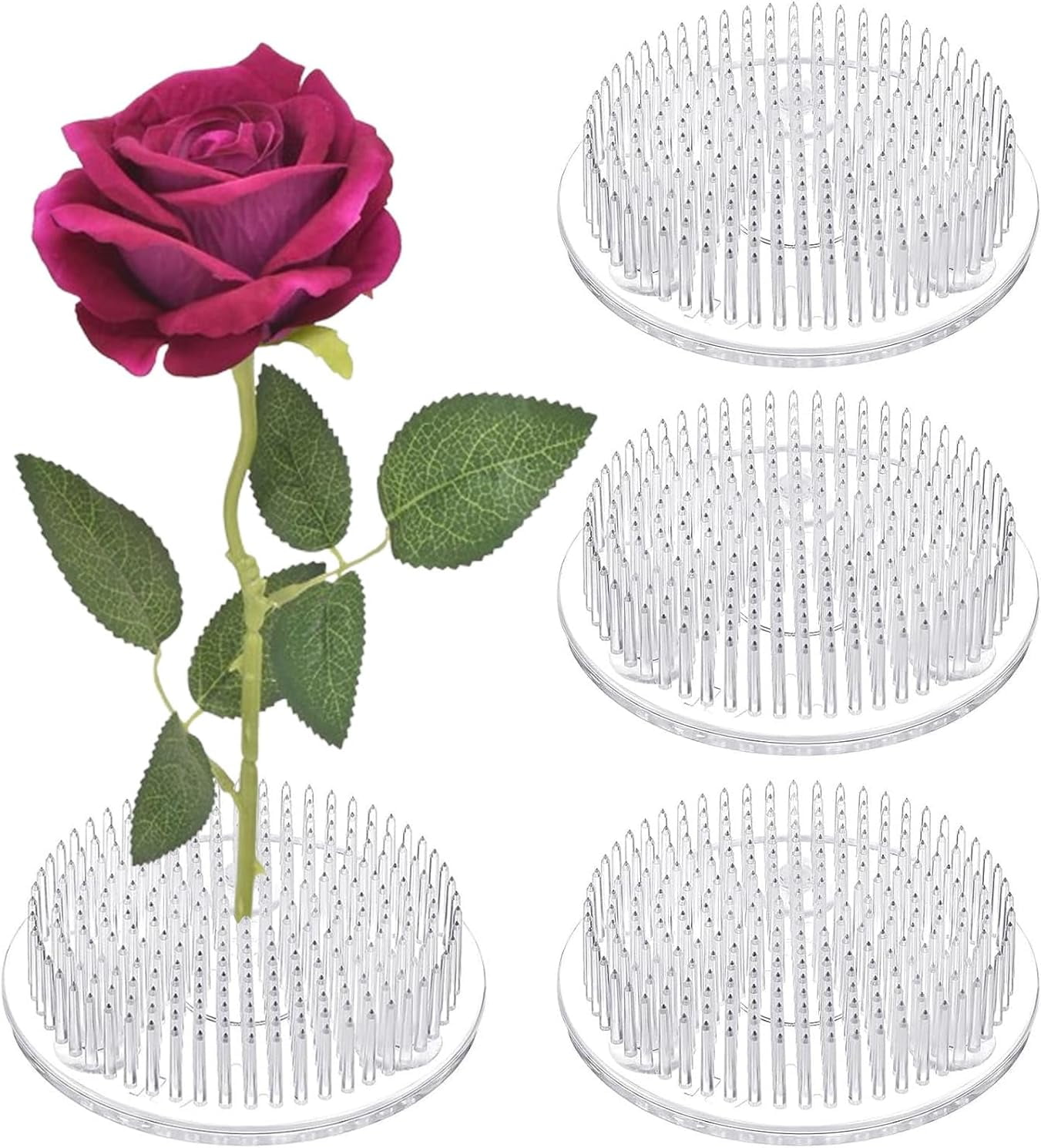 Reicyfang 4PCS Plastic Flower Frog Flower Pins Round Flower Arrangement ...