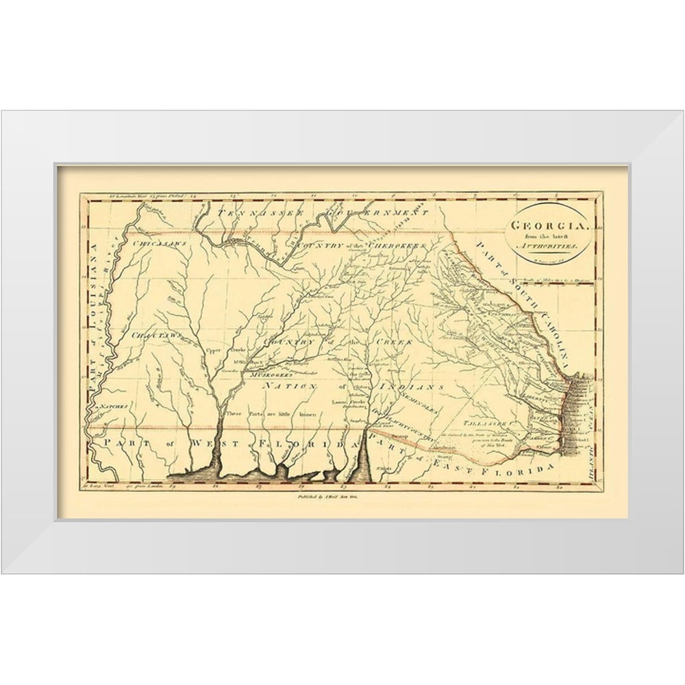 Reid 18x13 White Modern Wood Framed Museum Art Print Titled - Georgia ...