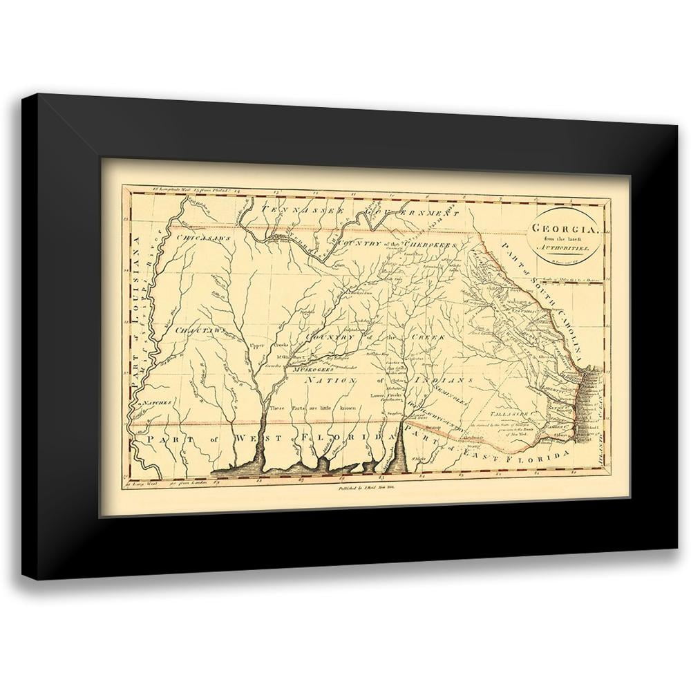 Reid 24x16 Black Modern Framed Museum Art Print Titled - Georgia - Reid ...
