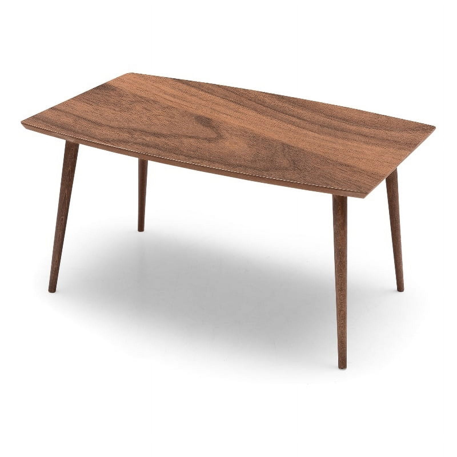 Reid Mid-Century Solid Wood Coffee Table with Angled Legs in Walnut ...