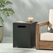 MgO Concrete Outdoor Side Table - Matte Black - Walmart.com