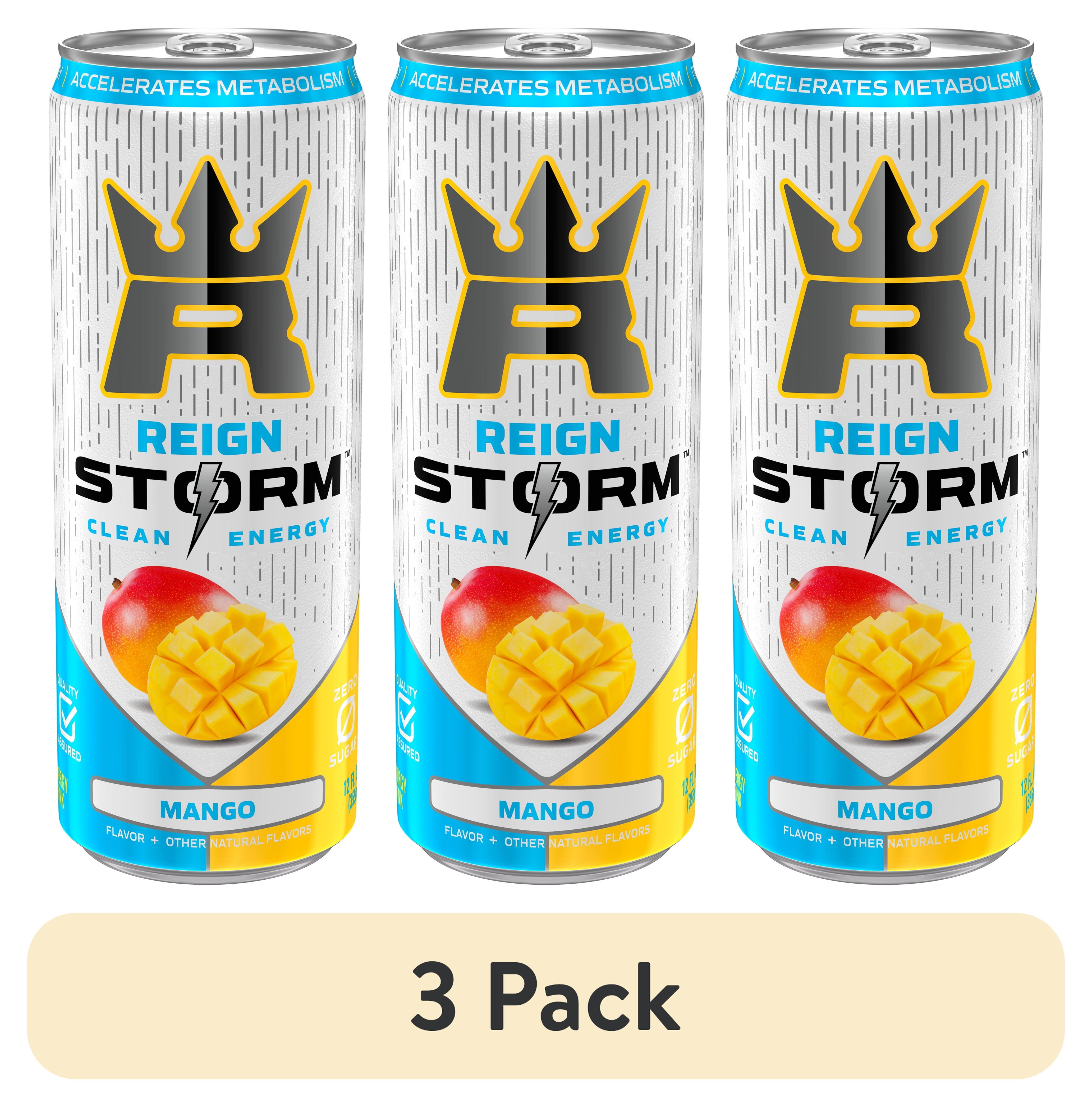 (3 pack) Reign Storm Clean Energy, Mango, 1 Count, 12 fl oz - Walmart.com