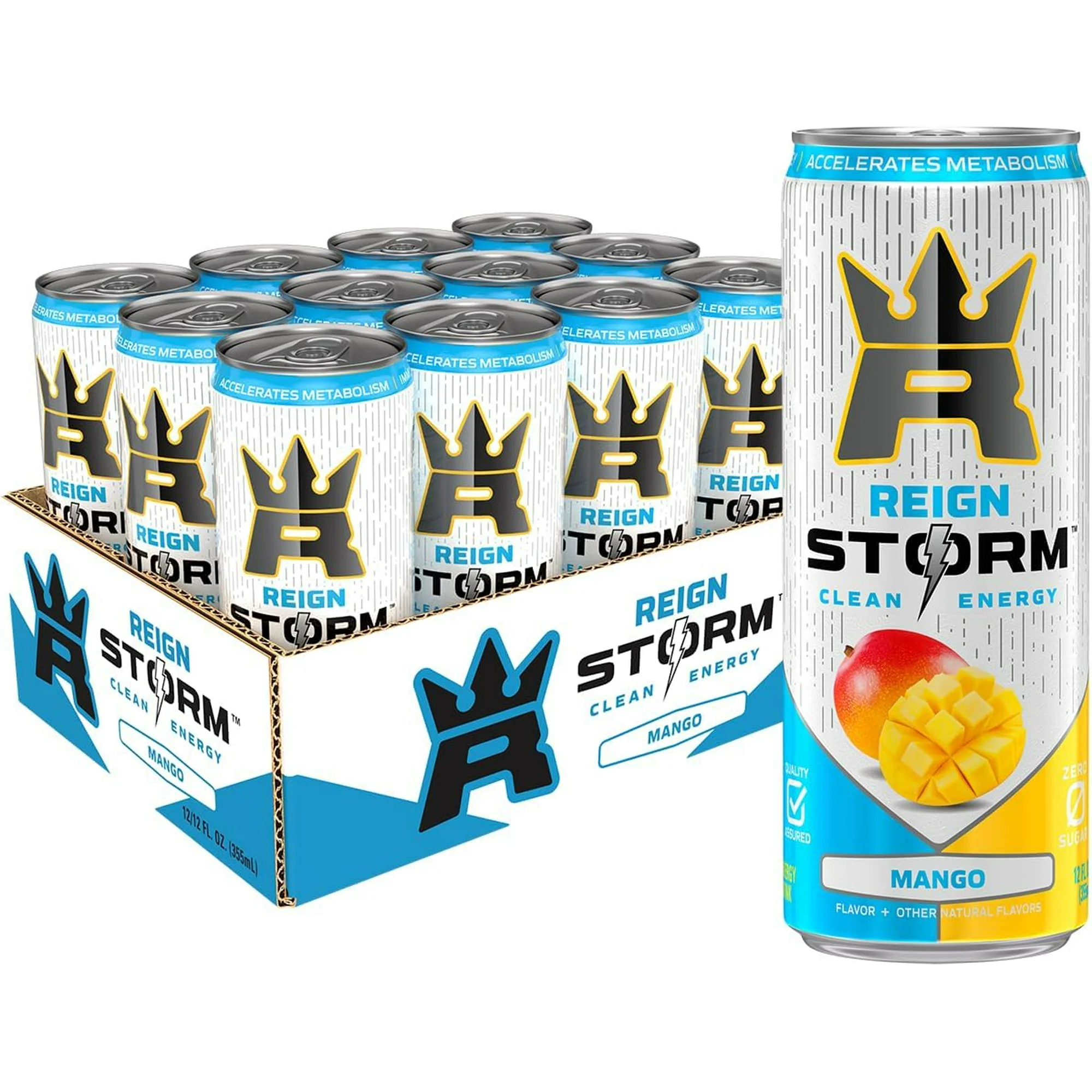 Reign Total Body Fuel Clean Energy Drink, Mango Flavor, 12 Oz Can ...