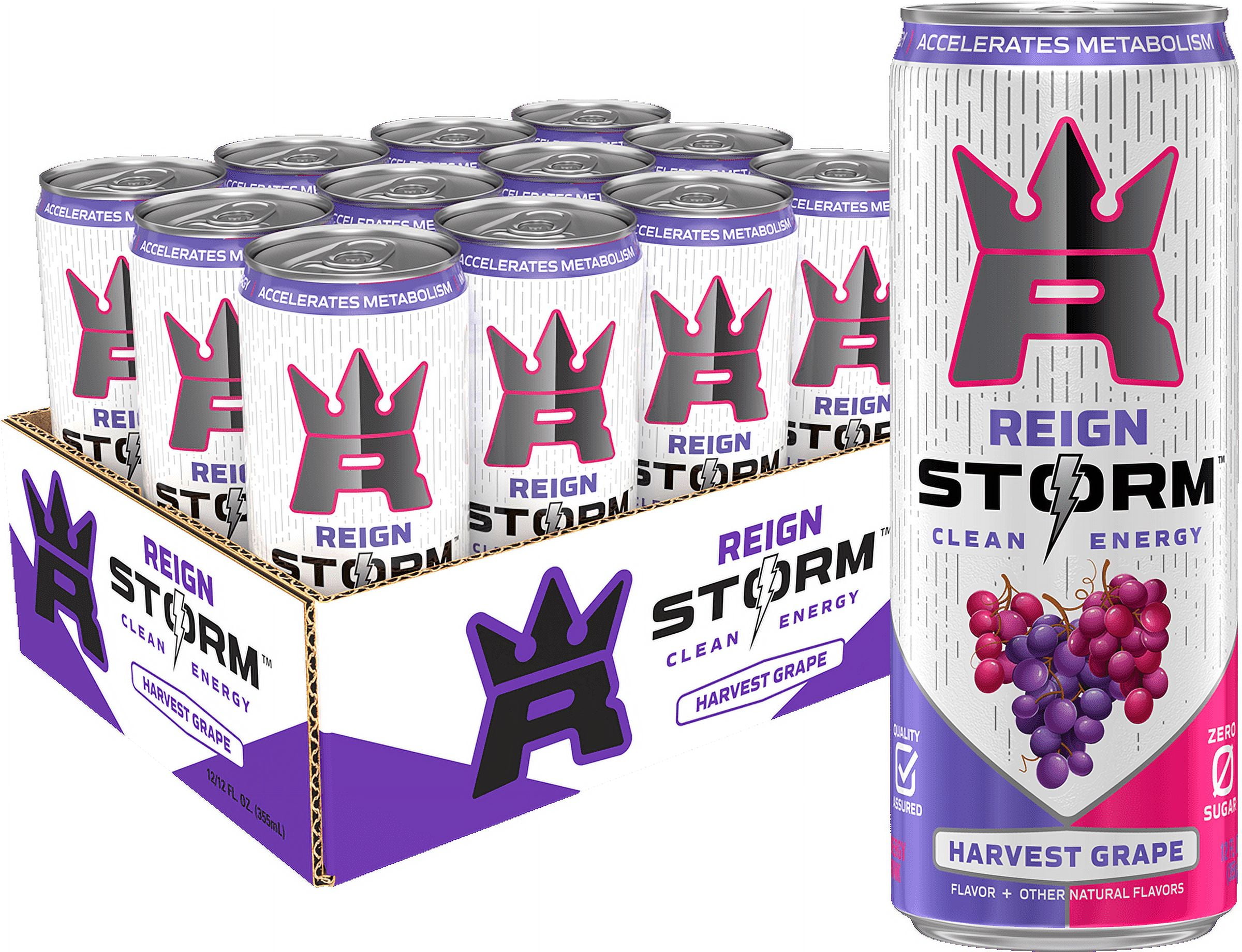 REIGN Storm Harvest Grape Energy Drink, Fitness & Wellness, 12 Fl Oz Fuel Multipack - Walmart.com
