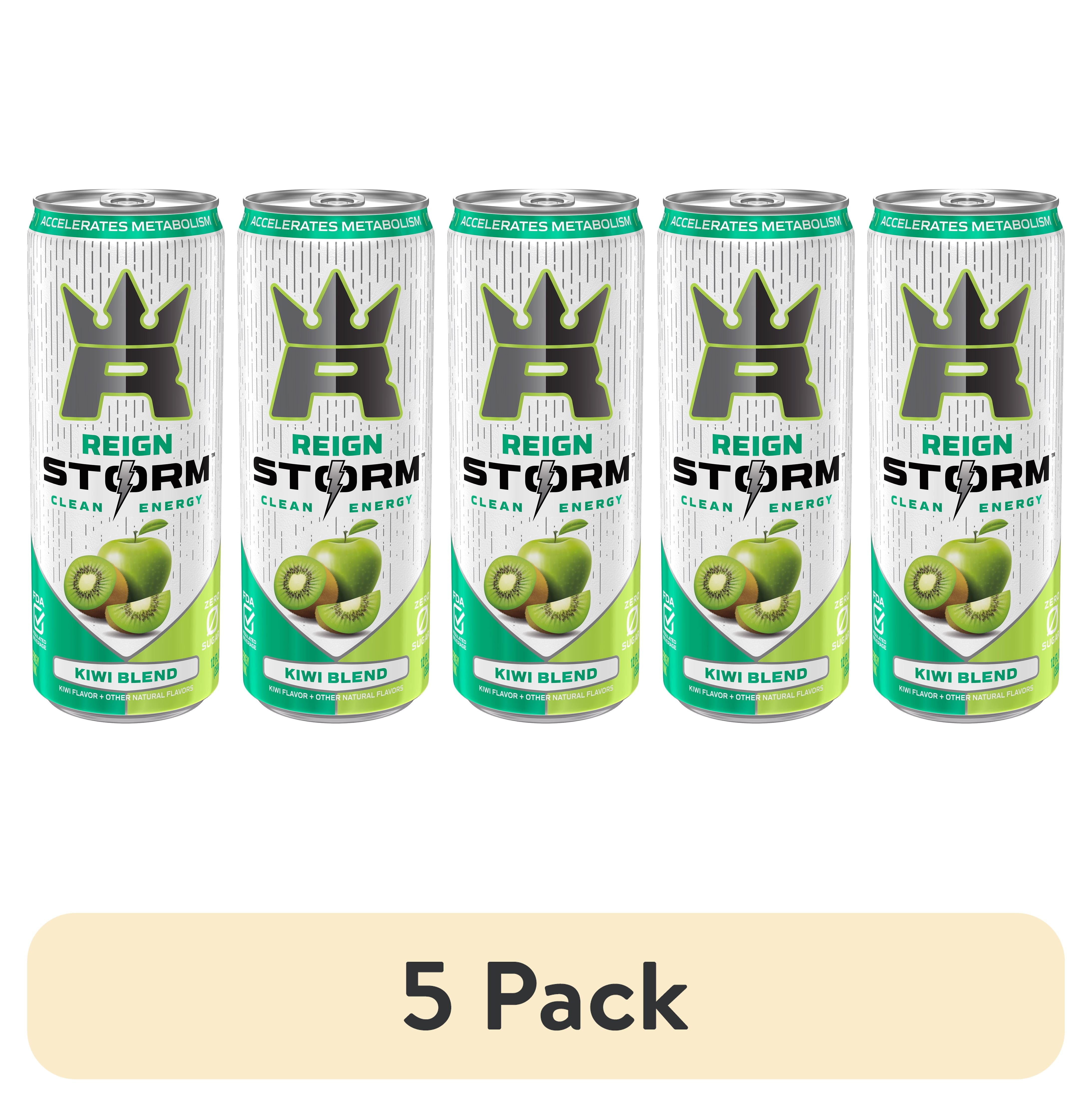 (5 pack) Reign Storm, Kiwi Blend, Clean Energy Drink, 1 Count, 12 fl oz ...