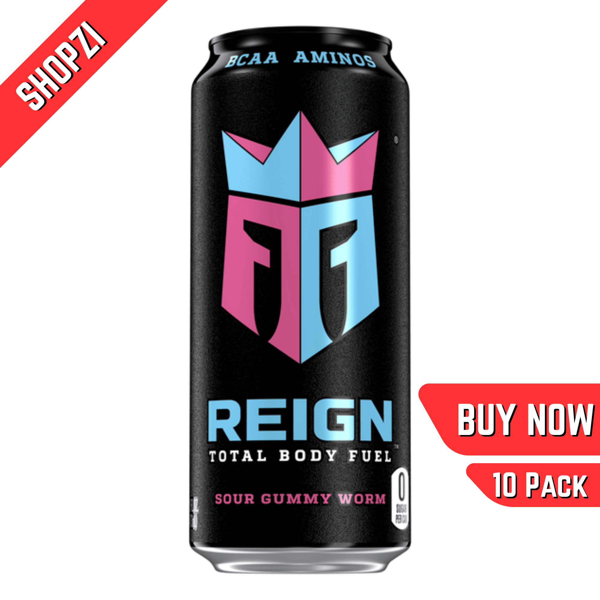 Reign Total Body Fuel Sour Gummy Worm, 10 Pack (16 fl oz Cans), Fitness ...