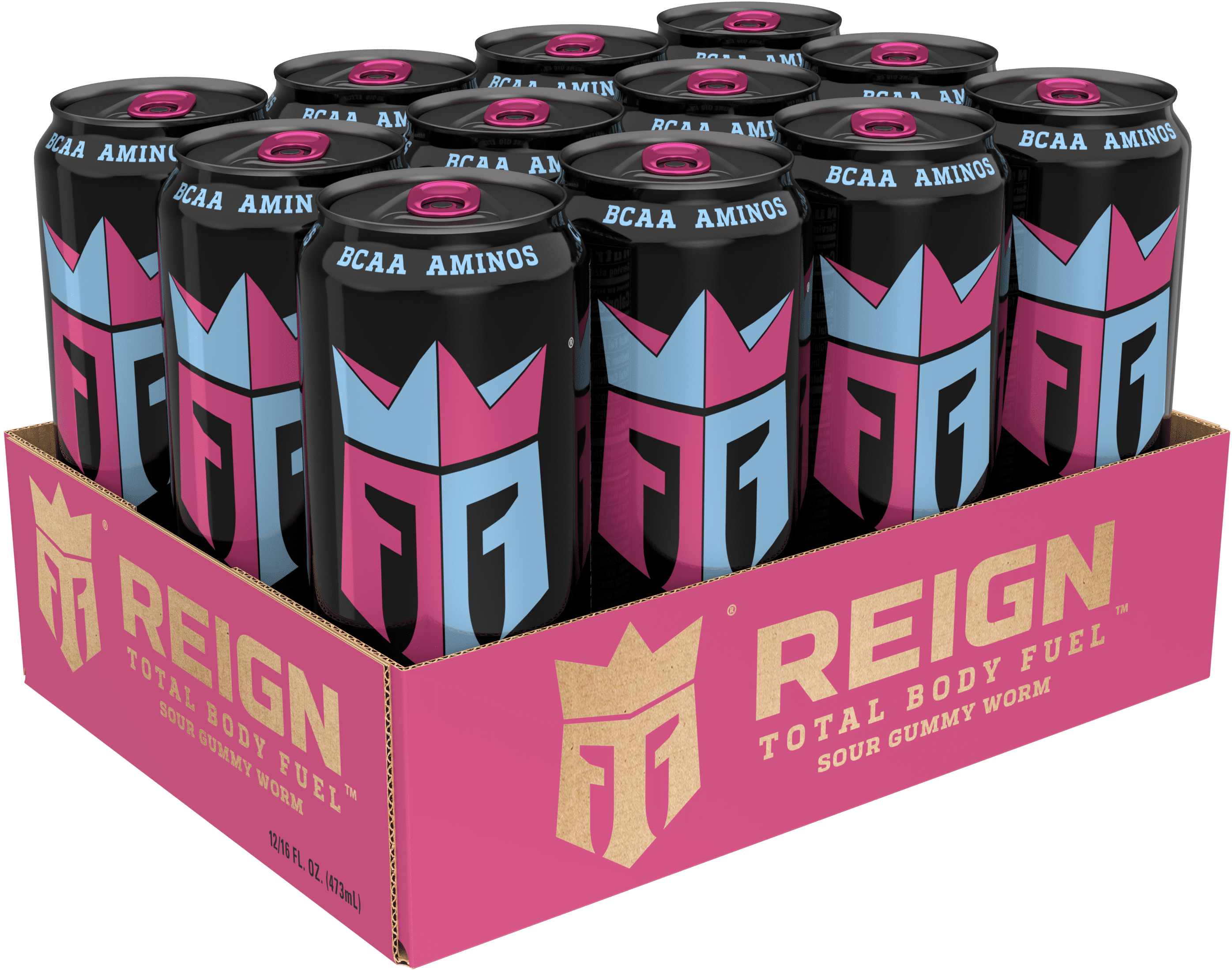 REIGN Zero Sugar, Candy Energy, Non-Carb, Sour Gummy Worm Fitness ...