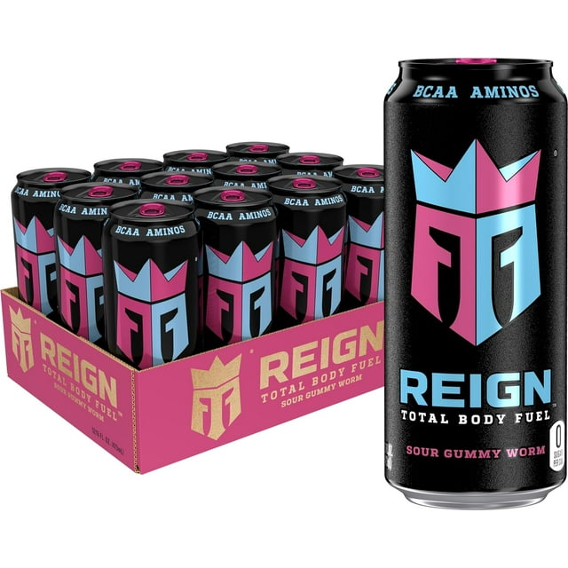 Reign Total Body Fuel, Sour Gummy Worm, Fitness & Performance Drink, 16 ...