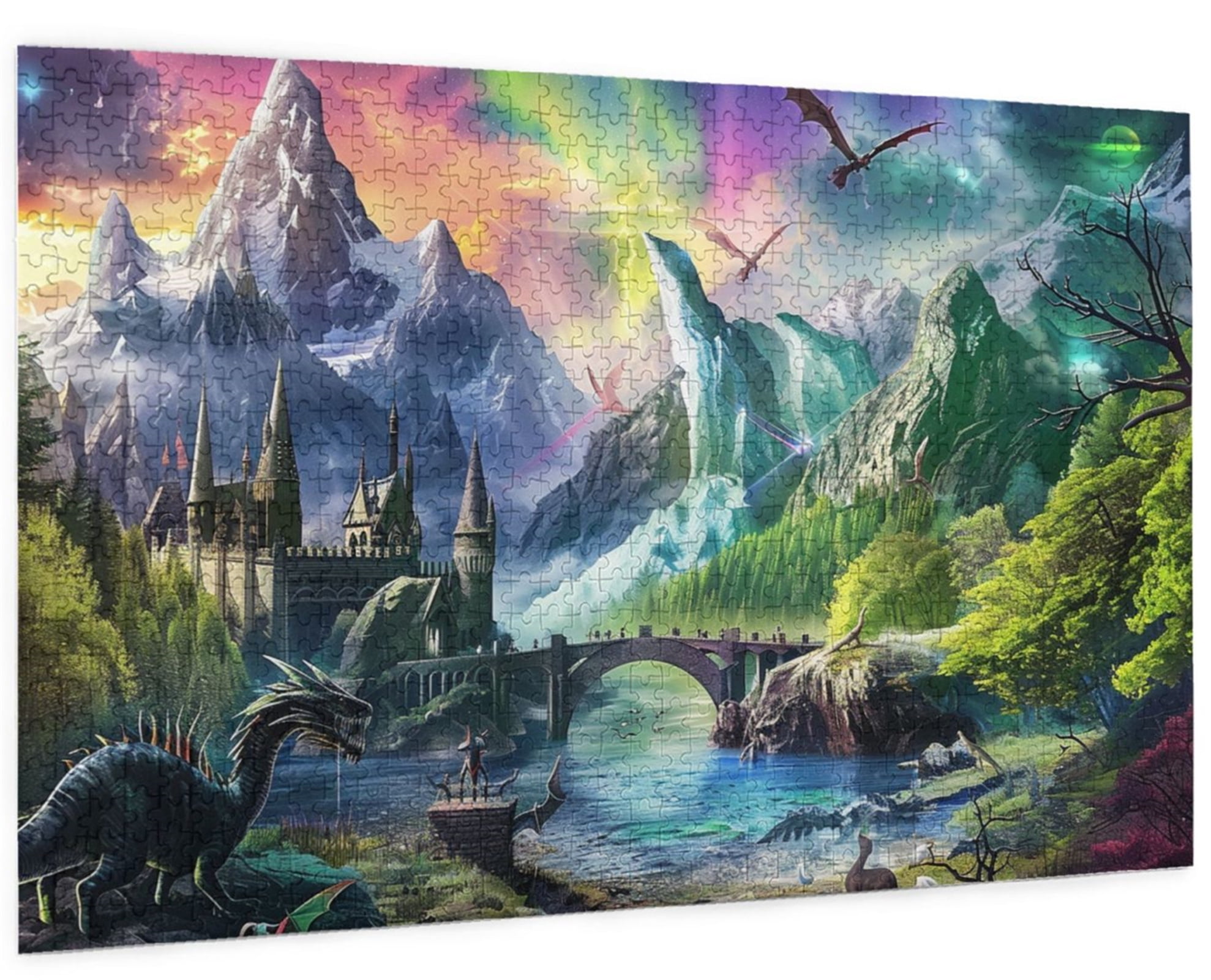 Reign of Dragonss 1000-Piece Jigsaw Puzzle Intricate Dragons Themed ...