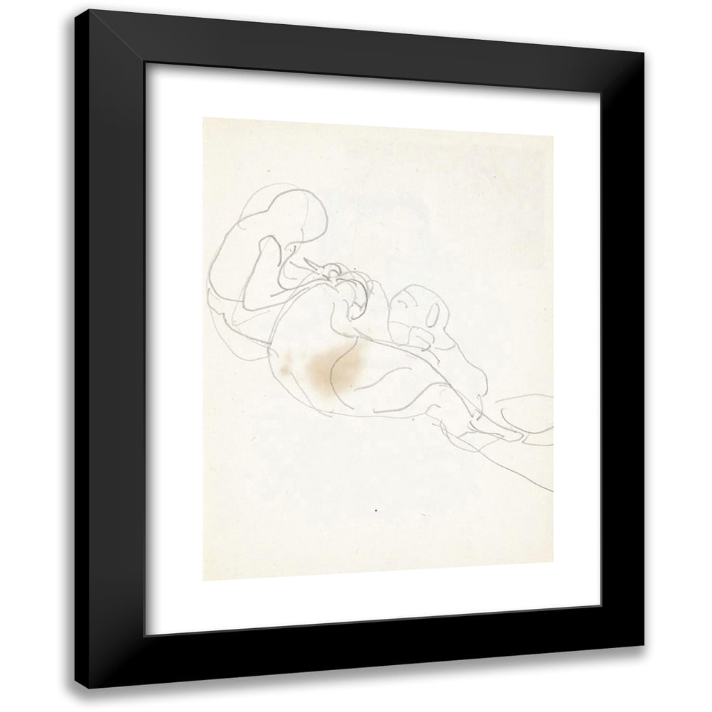 Reijer Stolk 19x24 Black Modern Framed Museum Art Print Titled - Figures Sitting on the Ground ...