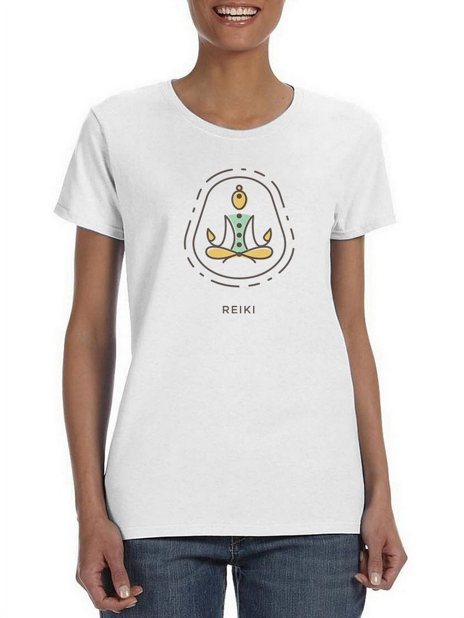 Reiki Balance Chakras Silhouette Women White Yoga T-Shirt, Female Large - Walmart.com