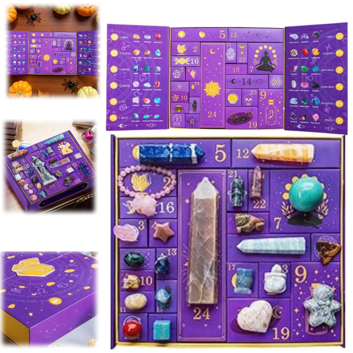 Reiki Crystal 2025 Halloween Countdown Gift Box - The Magic of Healing ...