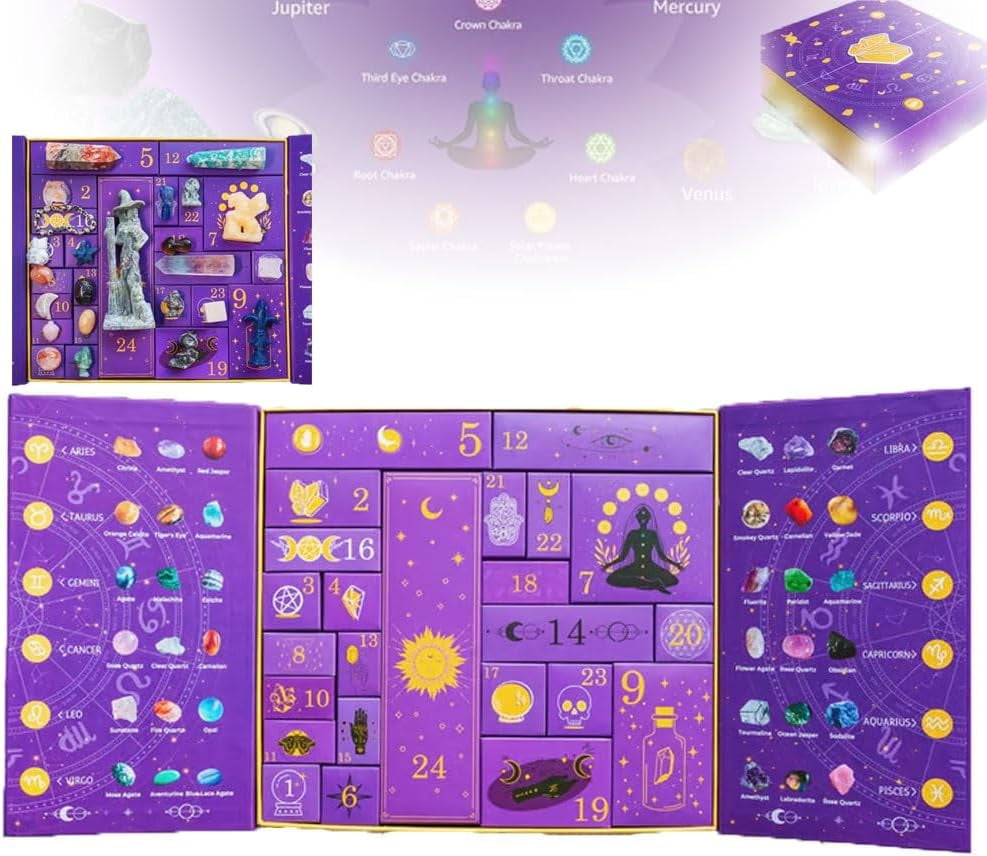 Reiki Crystal Halloween Countdown Gift Box, The Magic of Healing and ...