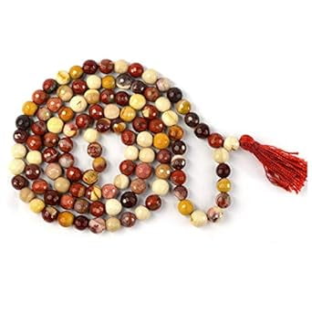 Reiki Crystal Products Natural Mookaite Jasper Mala Crystal Stone 8 mm ...