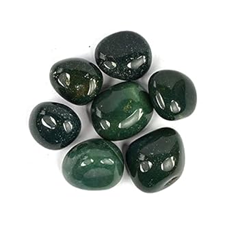 Reiki Crystal Products Natural Moss Agate Tumble Stone Raw Rough Stones for Reiki Healing and ...