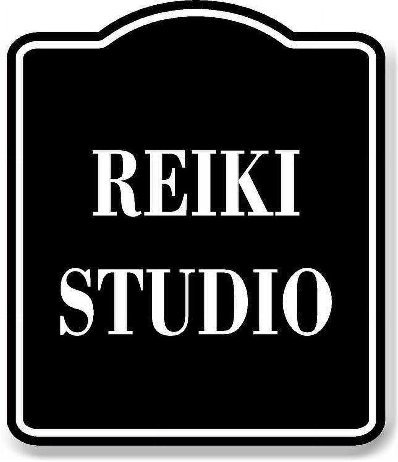 Reiki Studio BLACK Aluminum Composite Sign, 8.5"x10" - Walmart.com