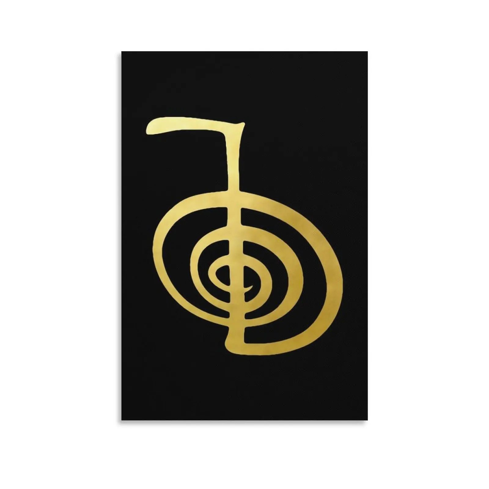 Reiki healing CHO KU REI The Power Symbol gold spiritual element Canvas ...
