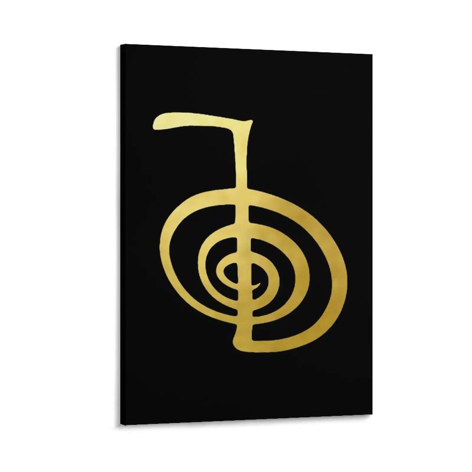 Reiki healing CHO KU REI The Power Symbol gold spiritual element Canvas ...