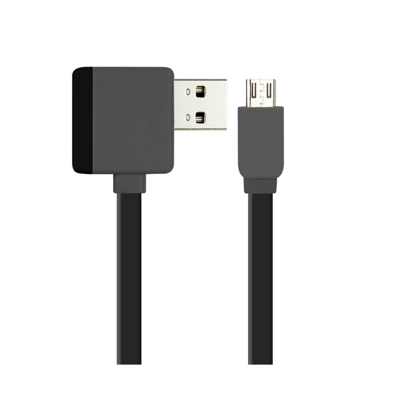 Reiko Micro USB Piggyback Flat Liberator USB Cable 3.2Ft in Black ...