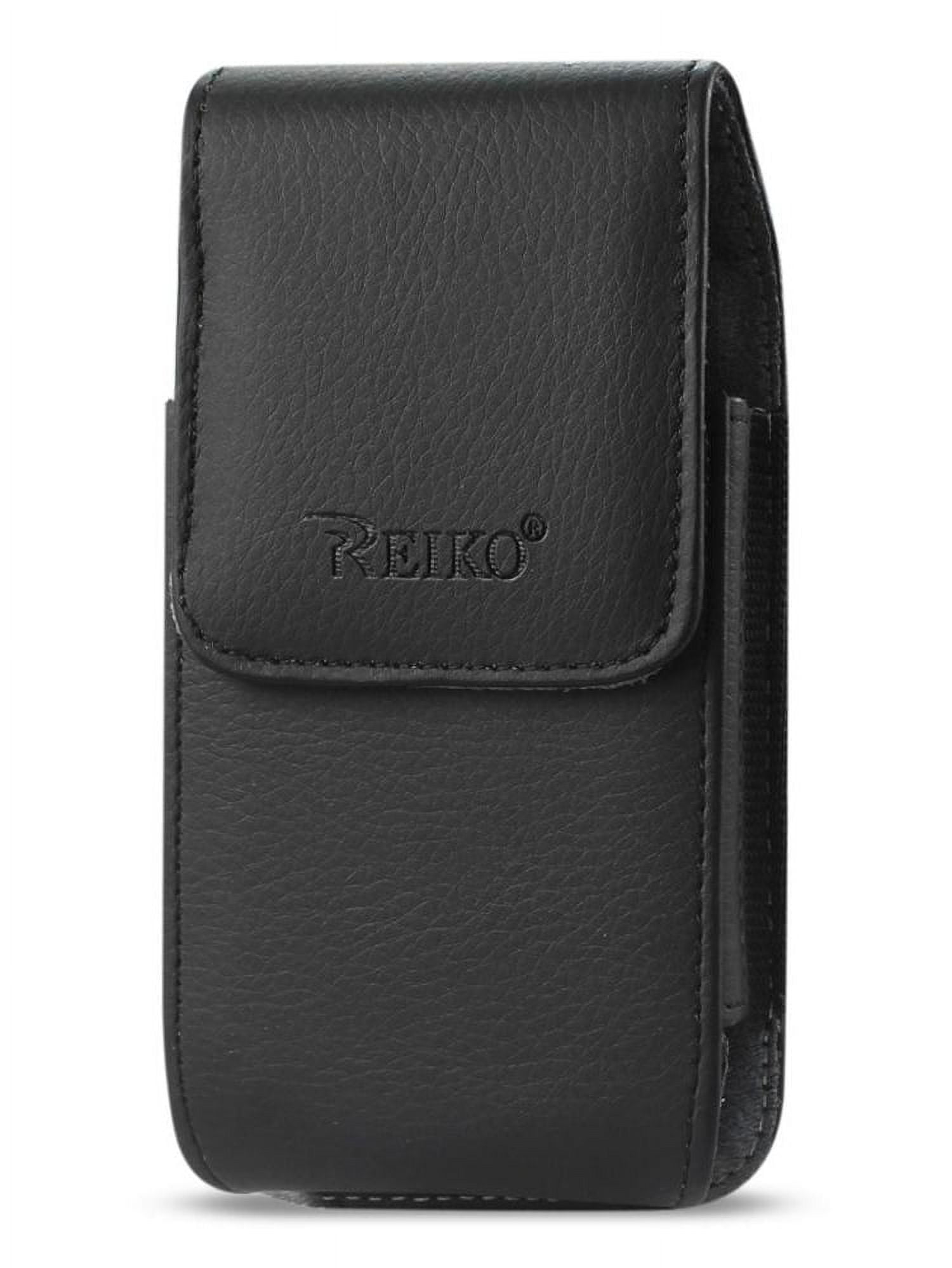 Reiko REIKO LEATHER VERTICAL POUCH WITH EMBOSSED REIKO LOGO AND SIMPLE ...