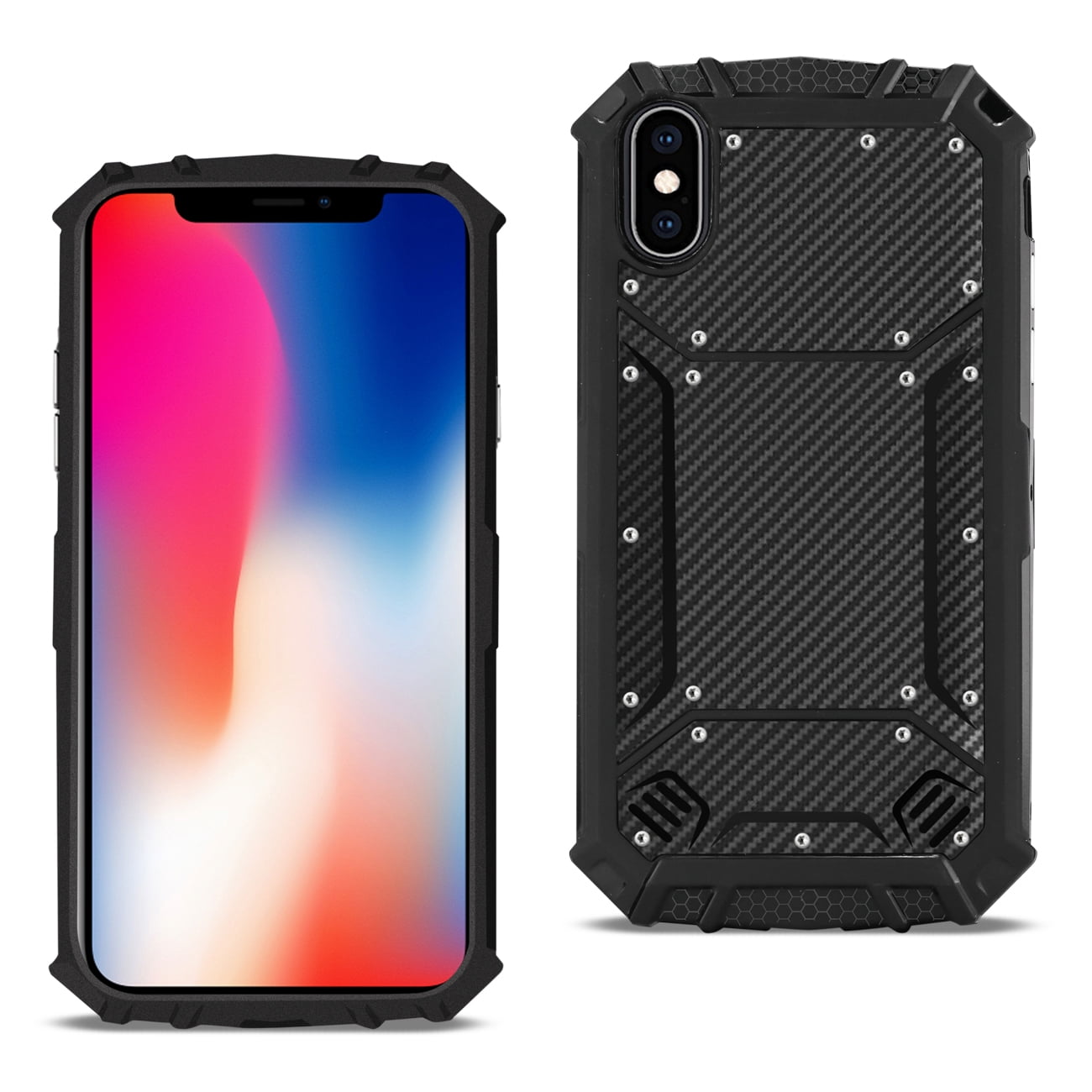 Reiko brand for Iphone X Carbon Fiber Hard-shell Case In Black ...