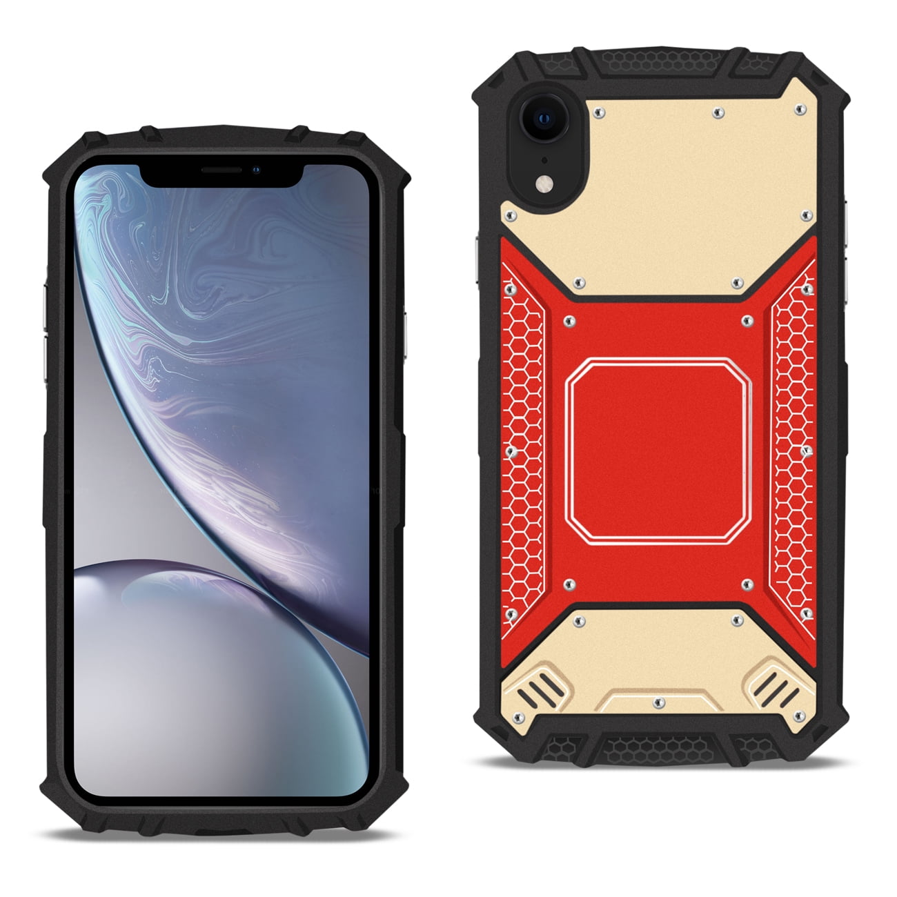 Reiko brand for Iphone Xr Metallic Front Cover Case In Red And Gold ...