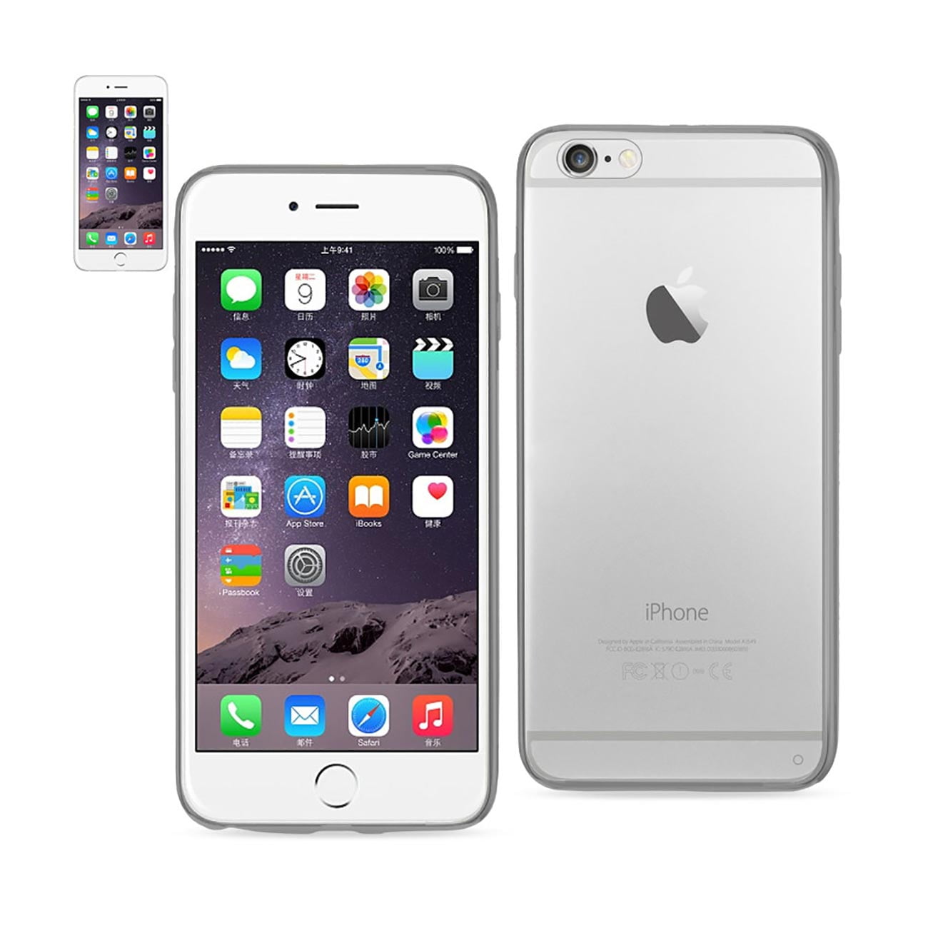 Reiko brand for iphone 6 Plus/ 6s Plus Clear Back Frame Bumper Case In ...