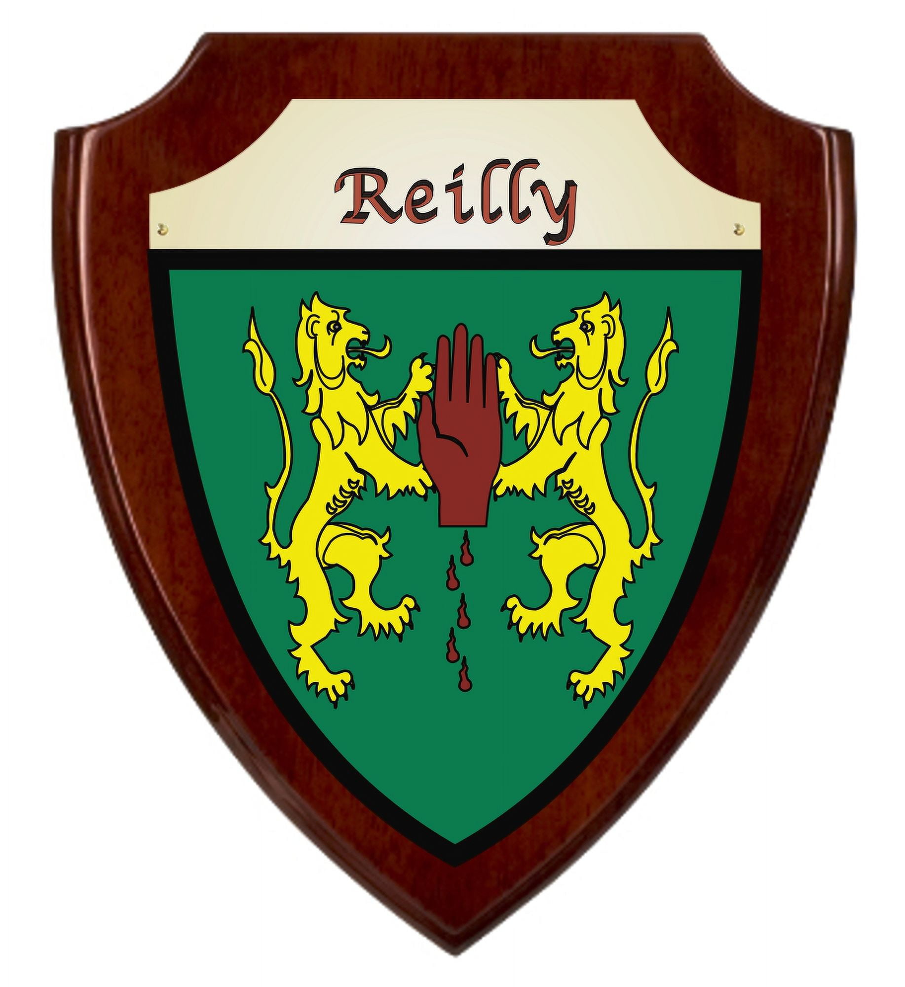 Reilly Irish Coat of Arms Shield Plaque - Rosewood Finish - Walmart.com