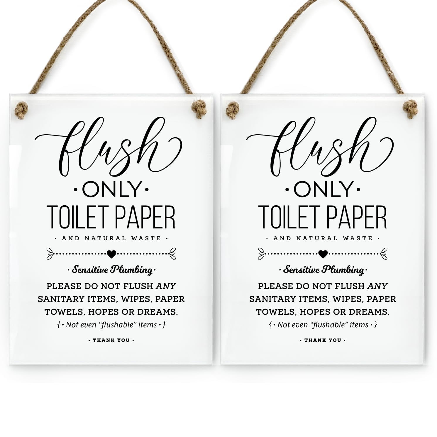 Reilly Originals 6x8 Inch Sensitive Plumbing Flush Only Toilet Paper ...