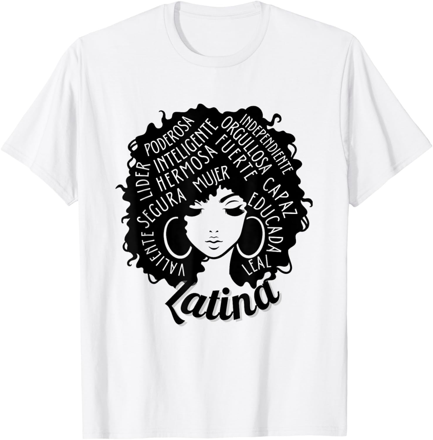 Reina Empowered Latina Poder Latina Pride Hispanic Heritage T-Shirt ...