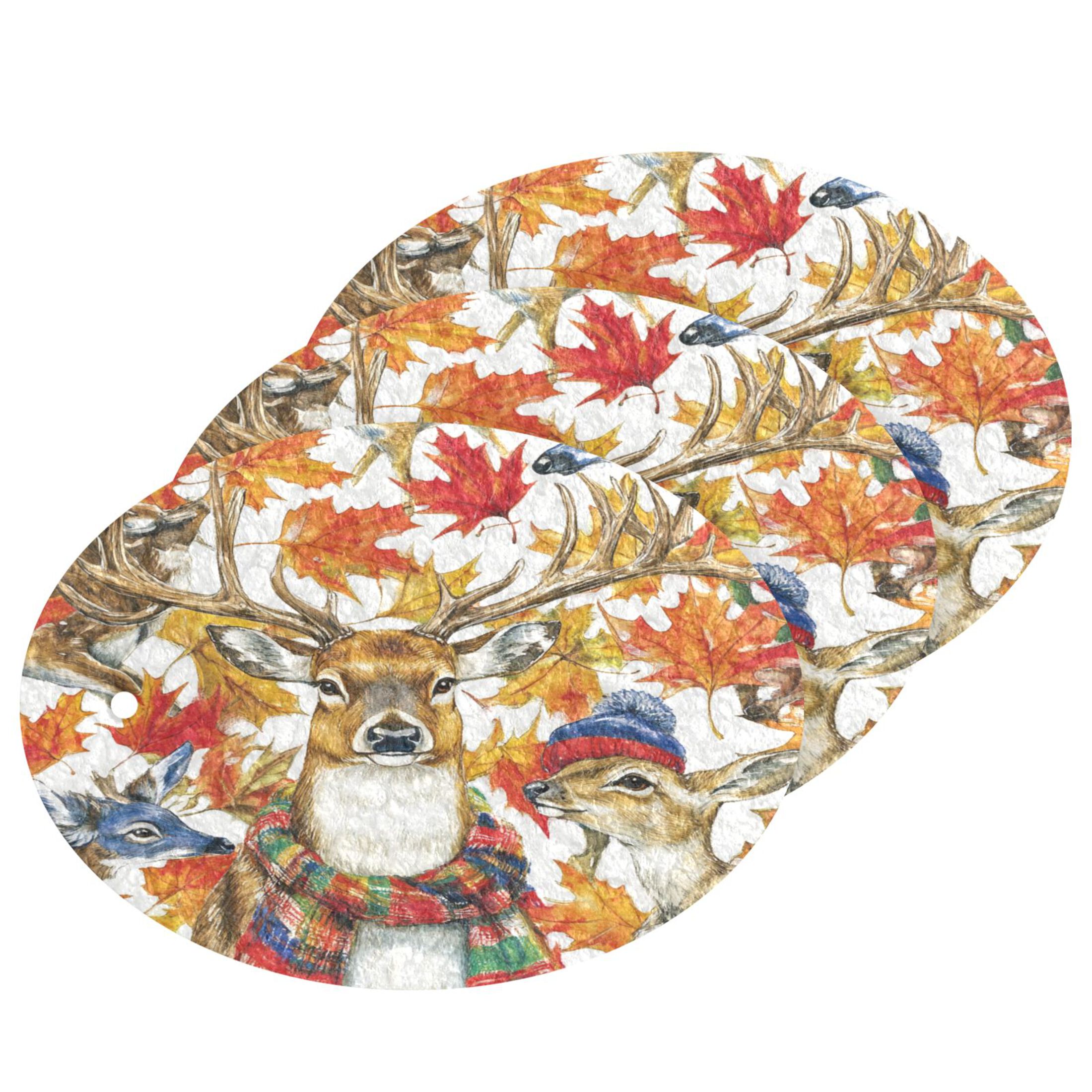 Reindeer 3 Pack Wood Pulp Dishwashing Sponges, Highly Absorbent Eco ...