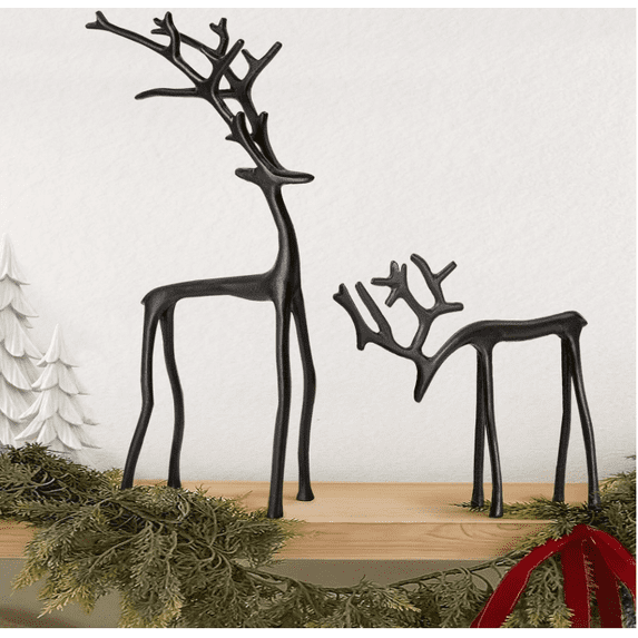 Reindeer Christmas Decor,Christmas Decorations - Set of 2 Black ...