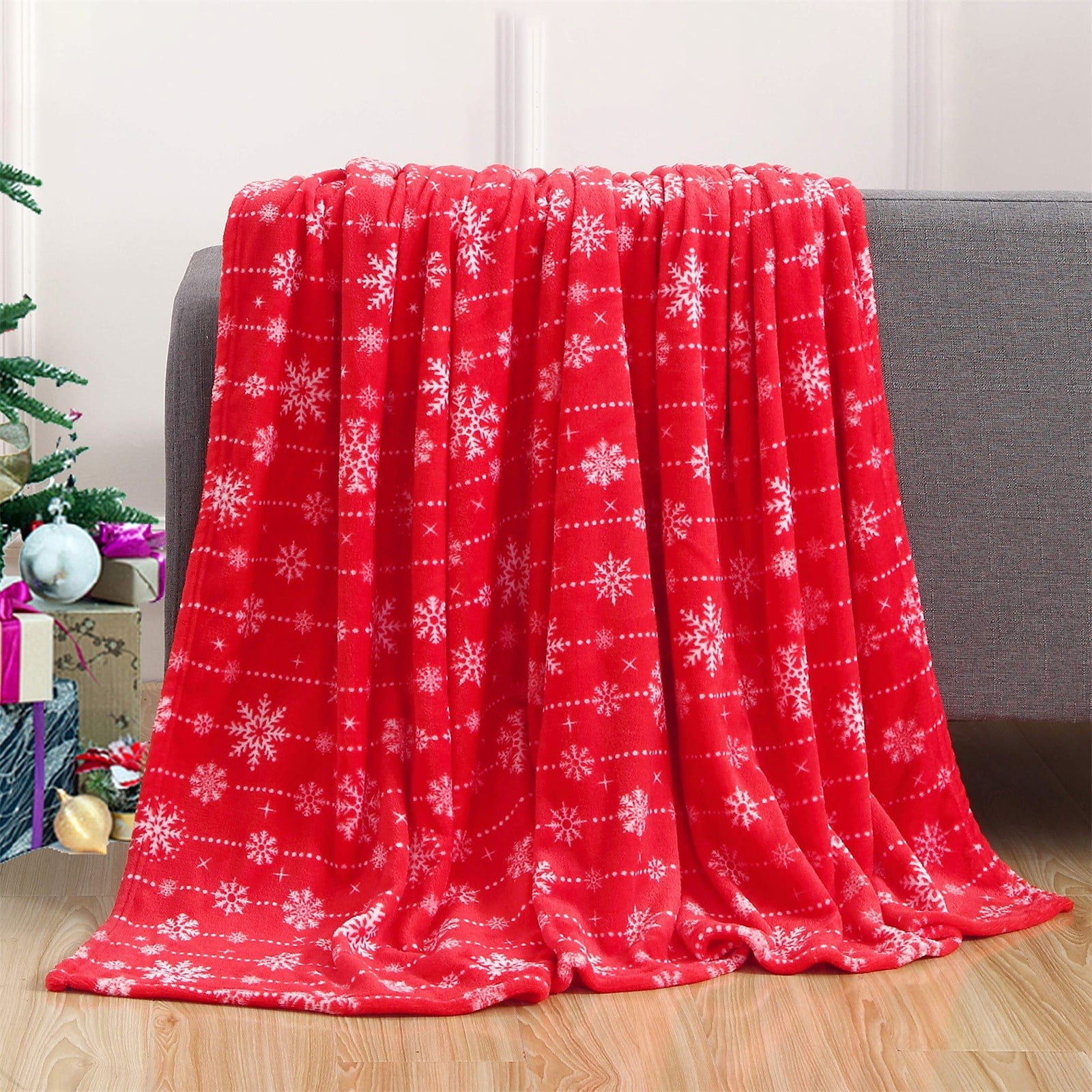 Reindeer Christmas Throw Blanket - Soft and Warm Sherpa Christmas ...