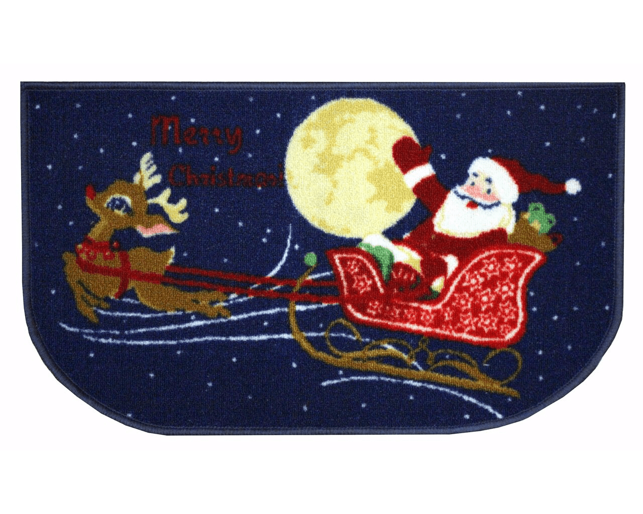 Reindeer D-Shape Kitchen Rug - 18X30 - Walmart.com