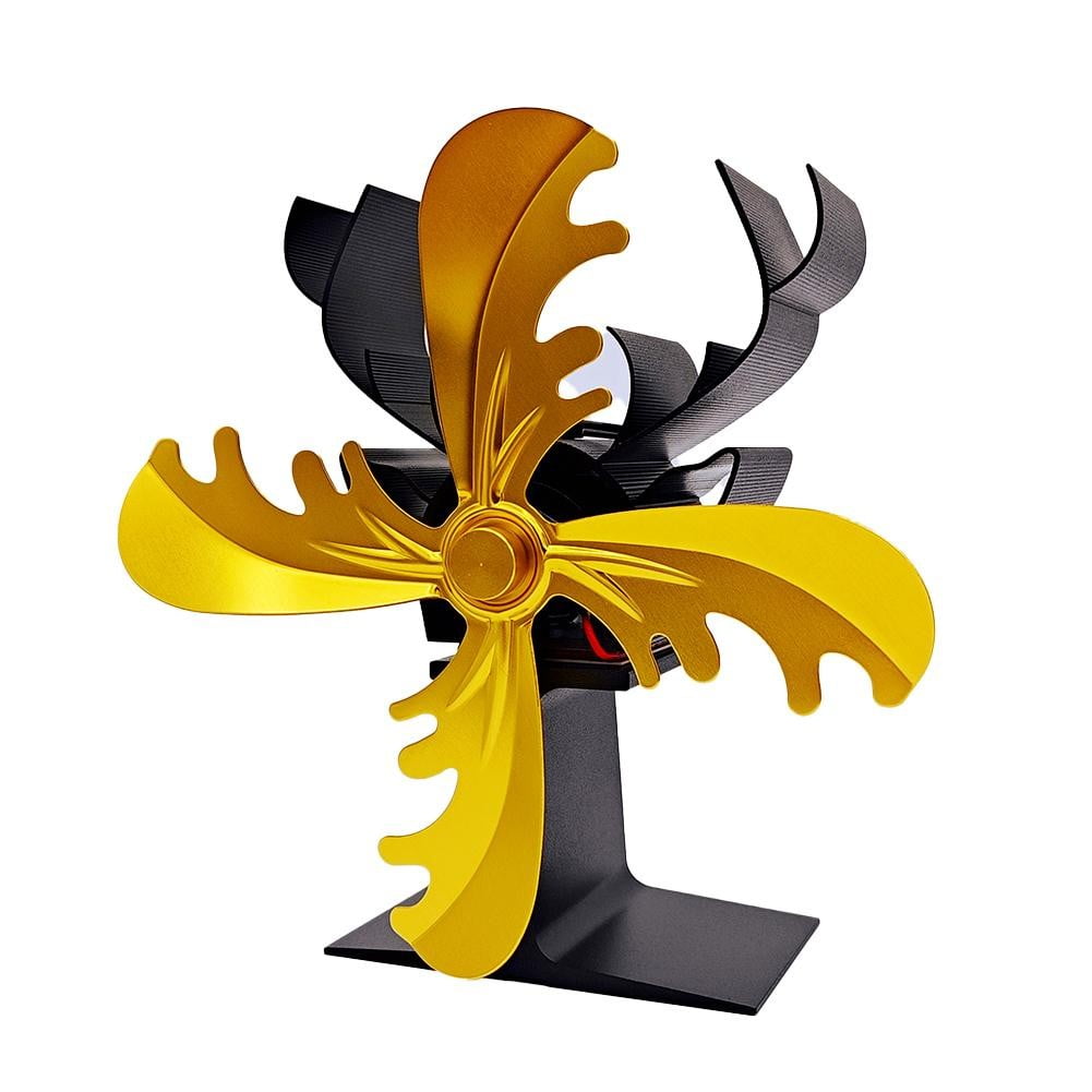 Reindeer Design Fireplace Fan Wood Stove Fan Heat Powered Log Burner ...