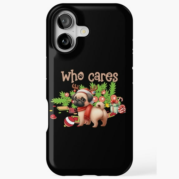 Reindeer Games Pug Dog Gift Case for iPhone 11 12 13 14 15 16 17 Pro ...