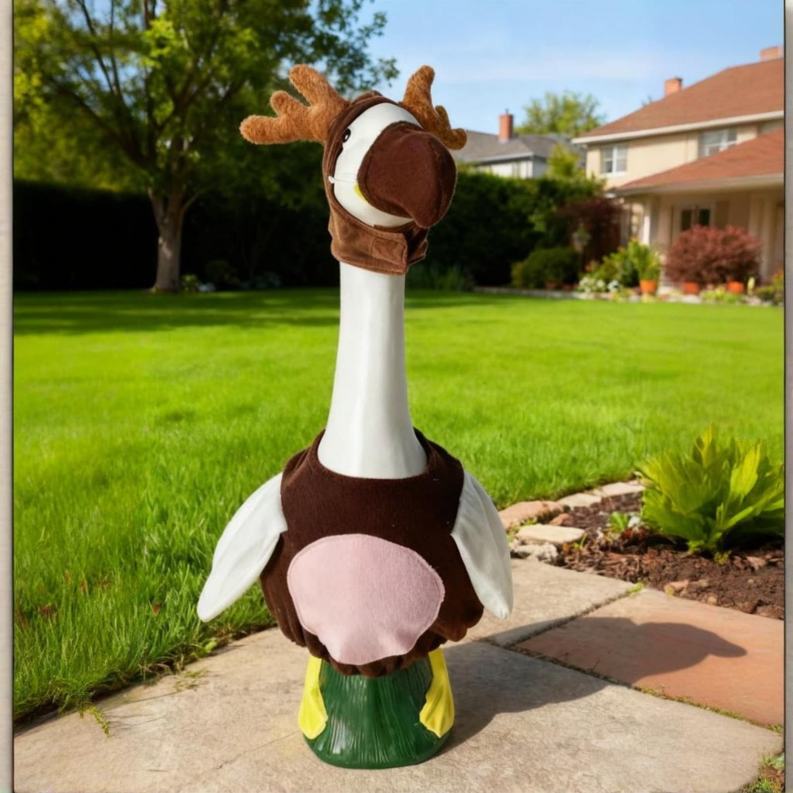 Reindeer Goose Clothes 7.87'' Porch Goose Outfits Xmas Yard Goose ...
