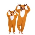 Reindeer Onesie Adults Unisex Animal Pajama Polyester One-Piece ...